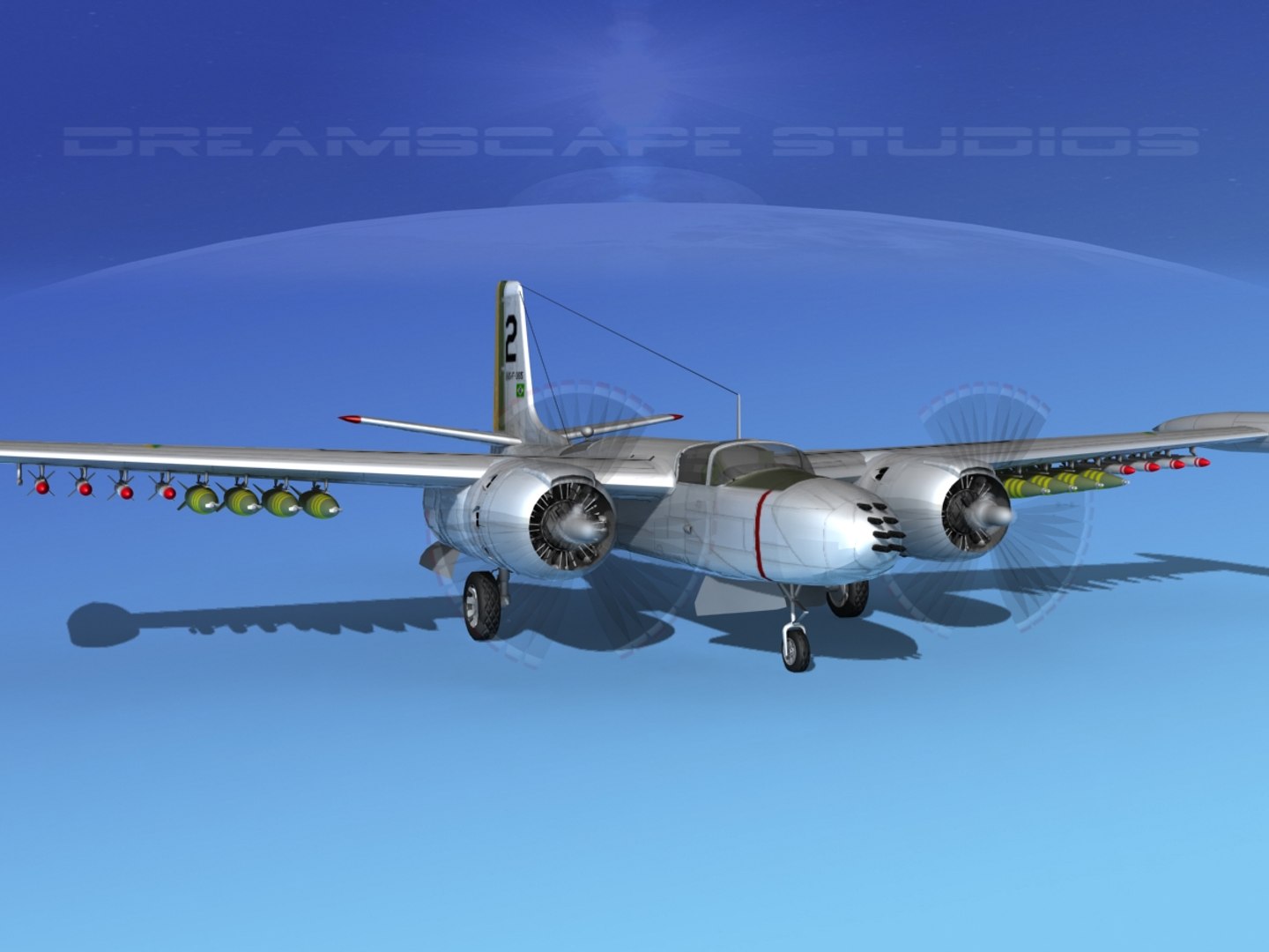 3d Model Douglas A-26k A-26 Bomber
