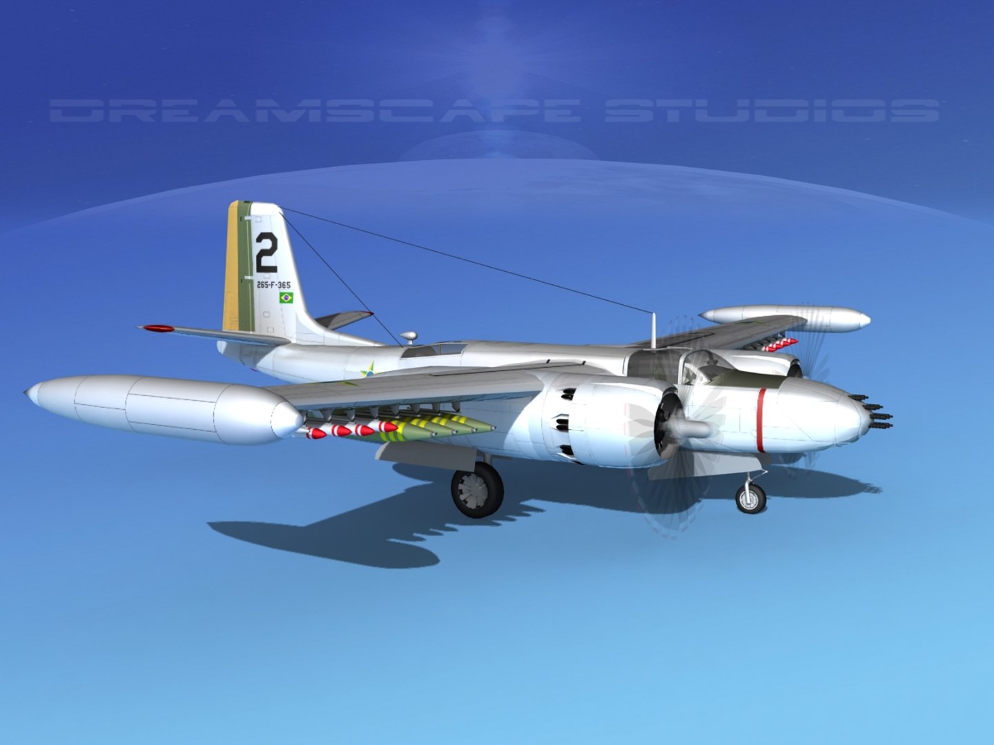 3d Model Douglas A-26k A-26 Bomber