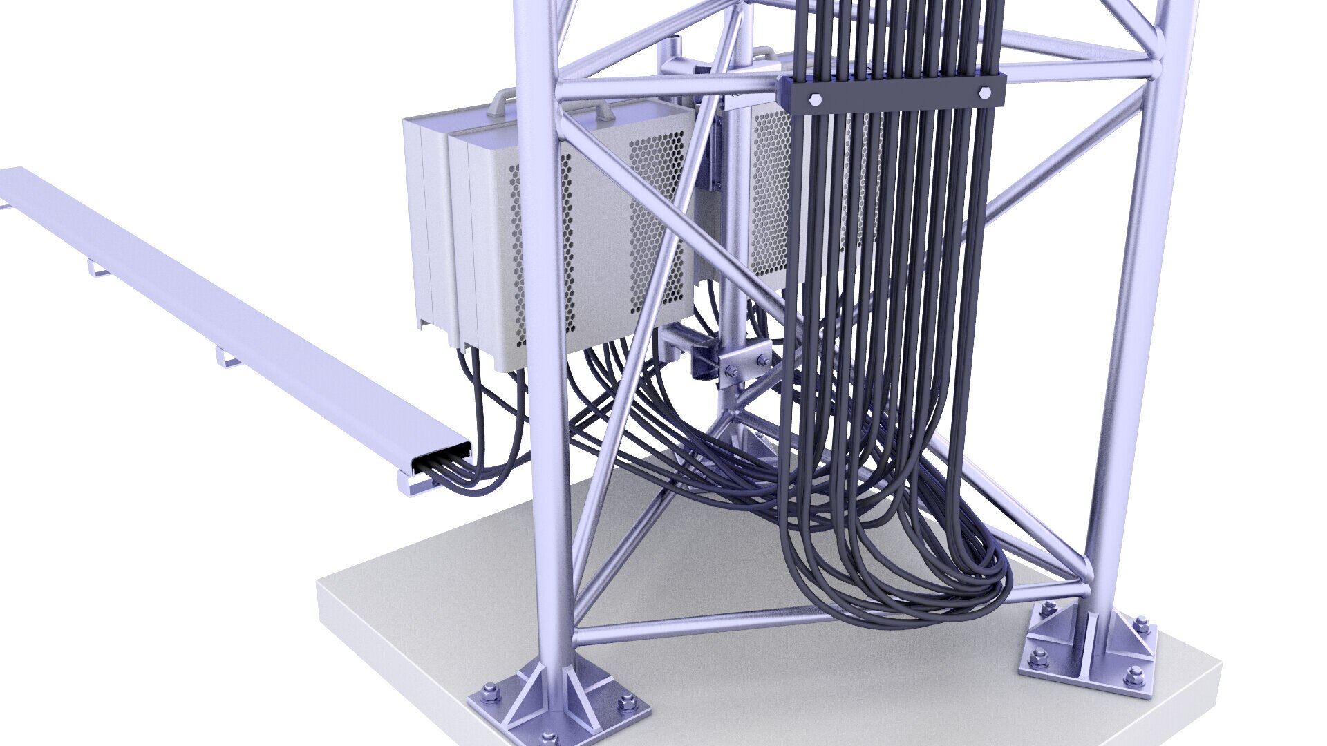 3D Professional Cell Tower 10 And Base Station Box SET - TurboSquid 2399567
