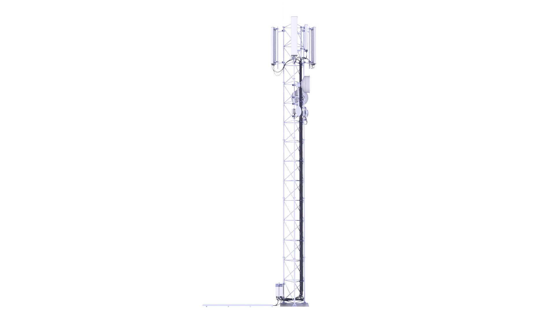 3D Professional Cell Tower 10 And Base Station Box SET - TurboSquid 2399567