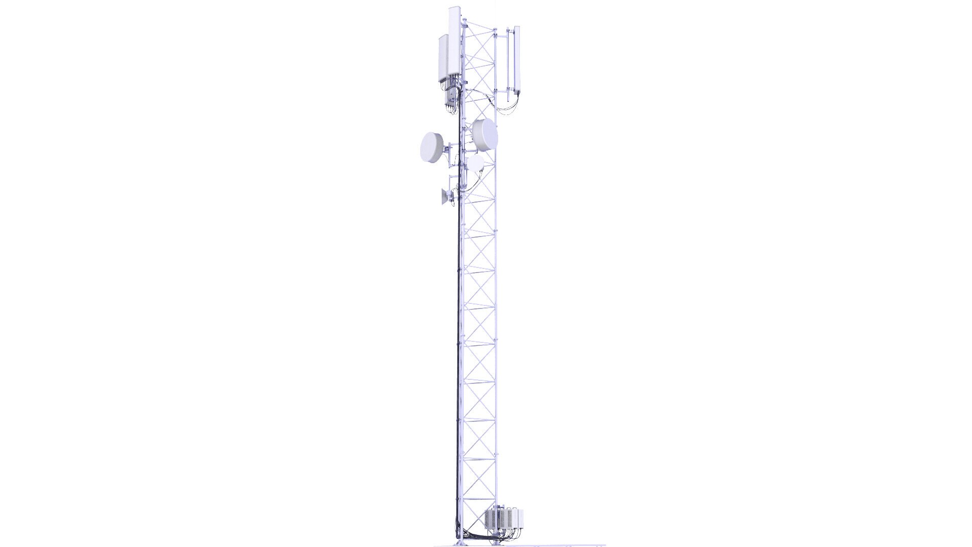 3D Professional Cell Tower 10 And Base Station Box SET - TurboSquid 2399567
