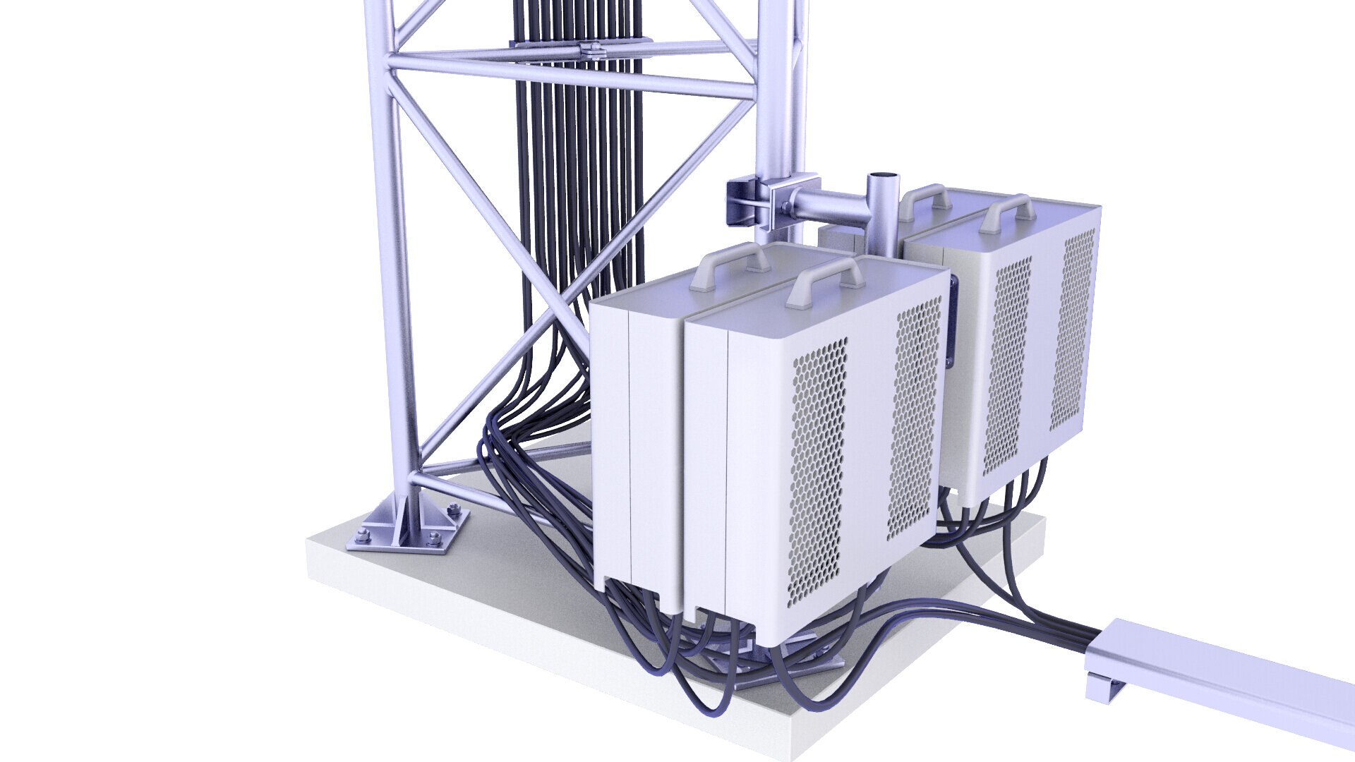 3D Professional Cell Tower 10 And Base Station Box SET - TurboSquid 2399567