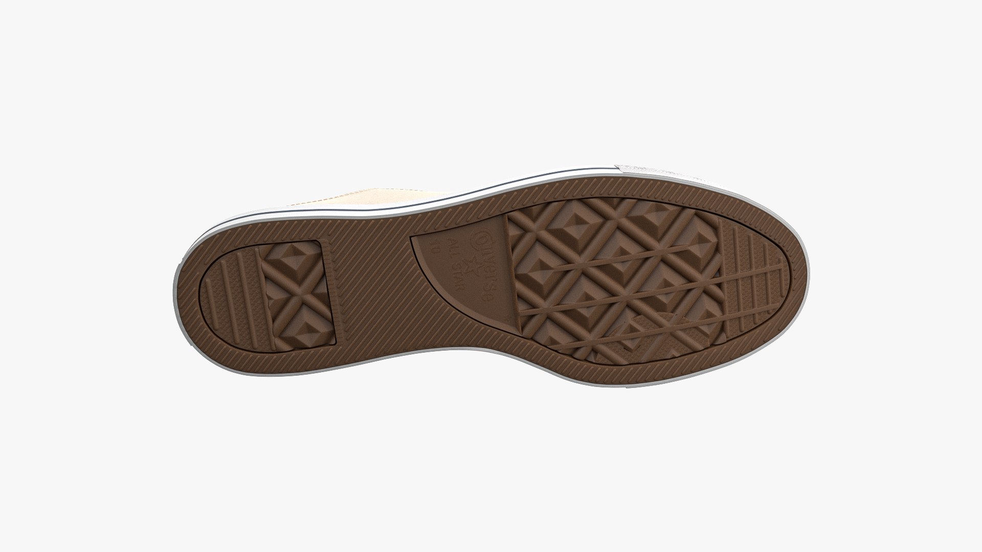 Chuck Taylor All Star Classic Low Top Cream 3D Model - TurboSquid 1944051