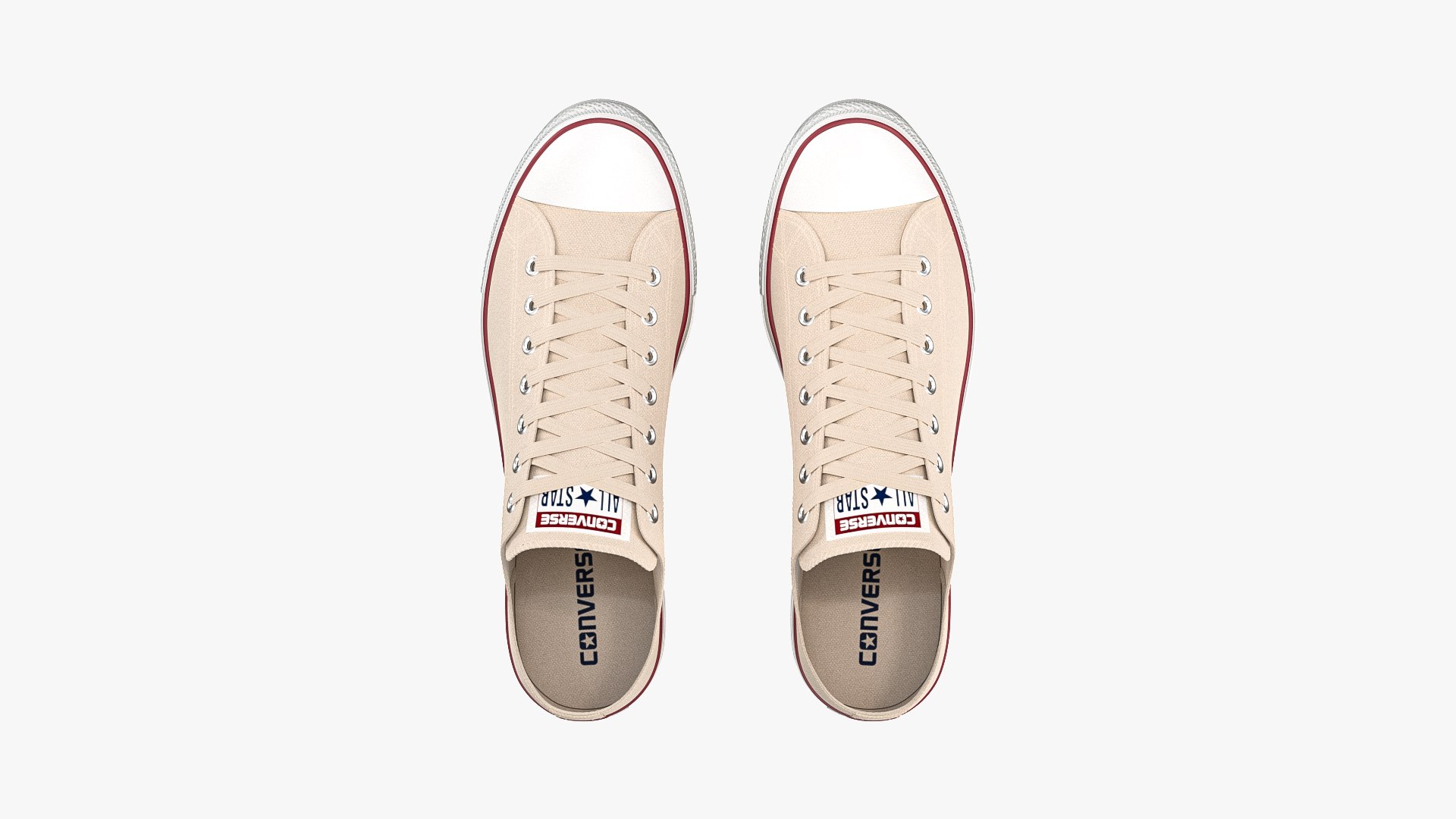 Chuck Taylor All Star Classic Low Top Cream 3D Model - TurboSquid 1944051