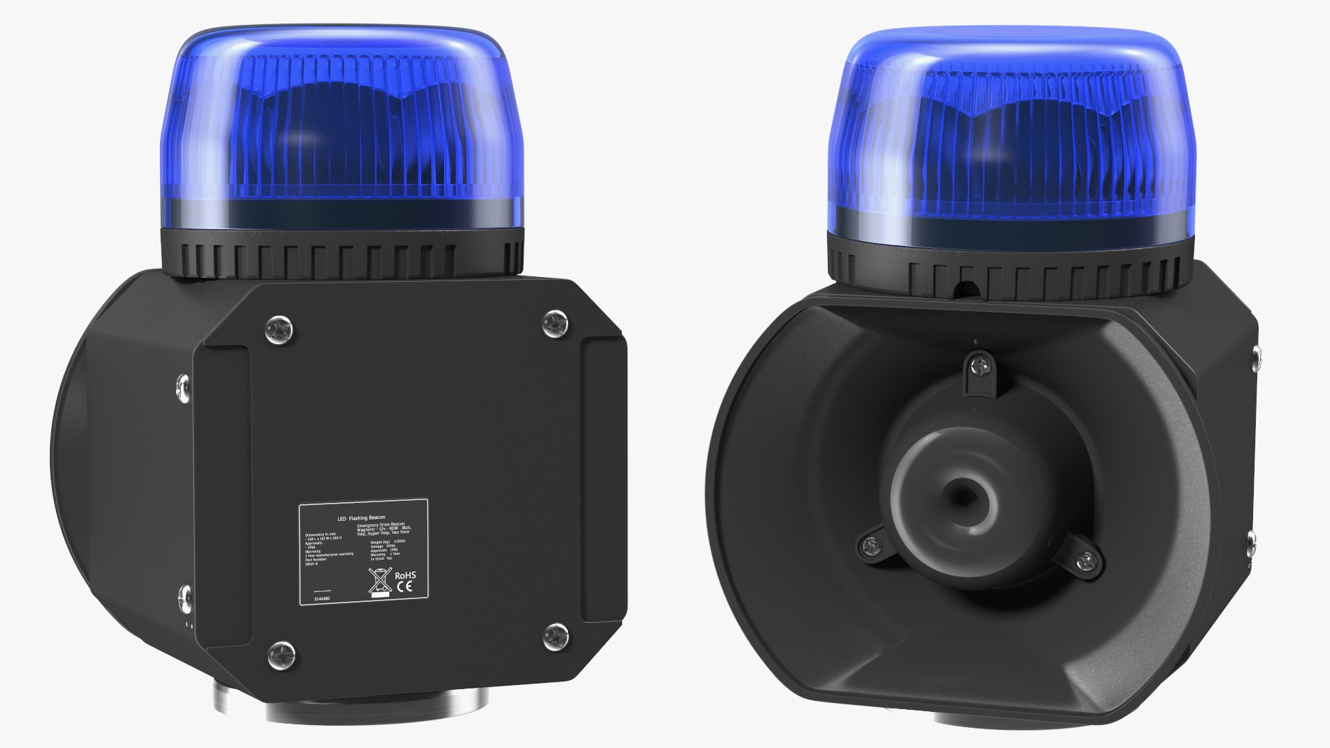 3D emergency siren beacon blue model - TurboSquid 1710052