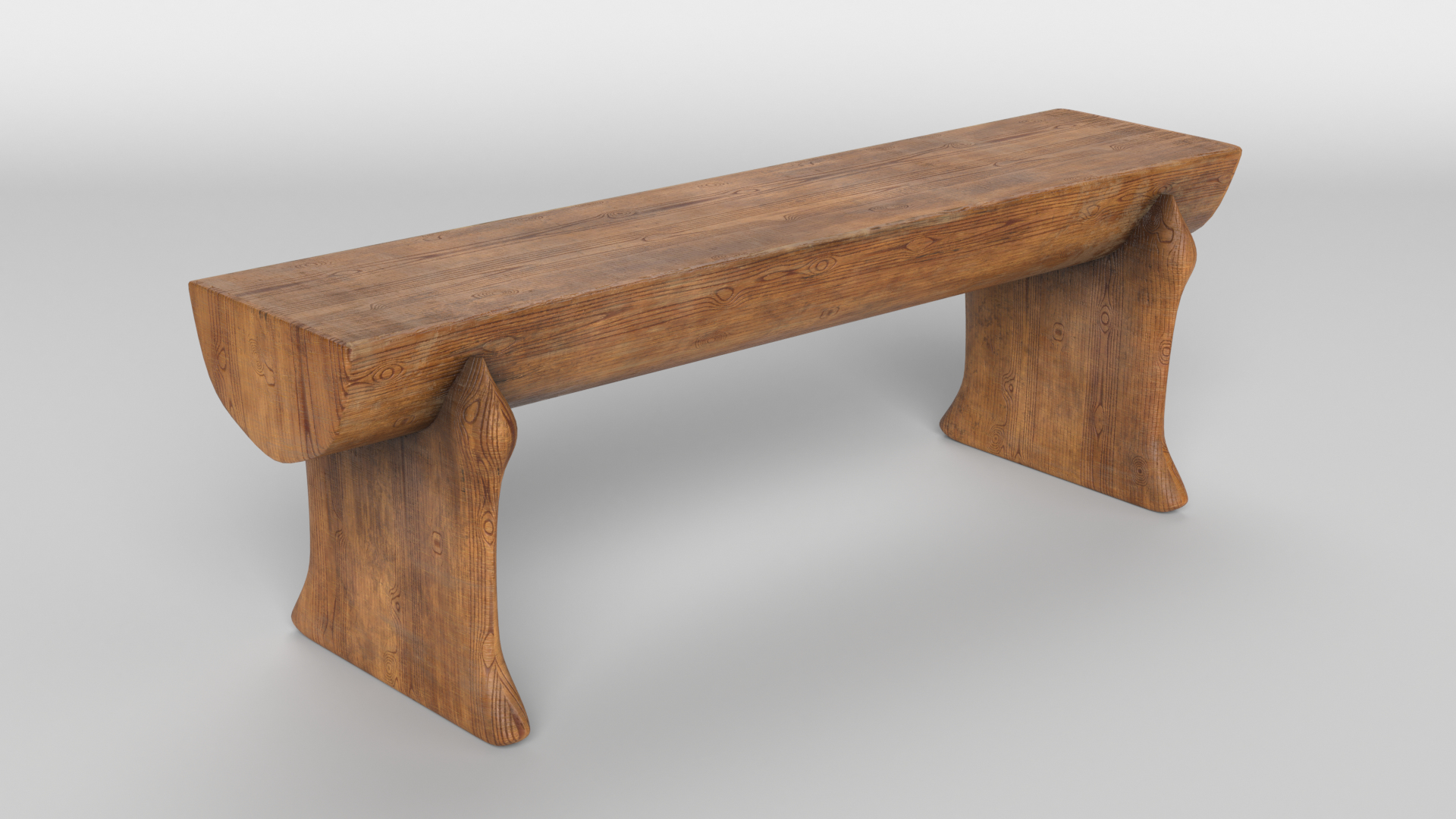 Wooden Log Bench 3D Model - TurboSquid 1654686