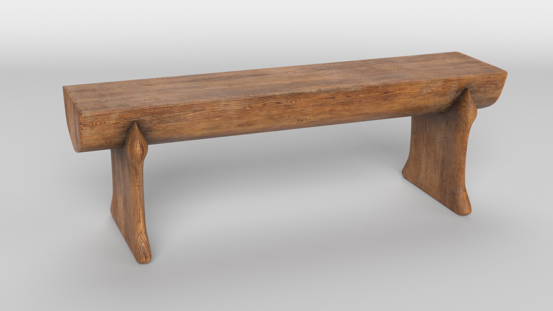 Wooden Log Bench 3D Model - TurboSquid 1654686