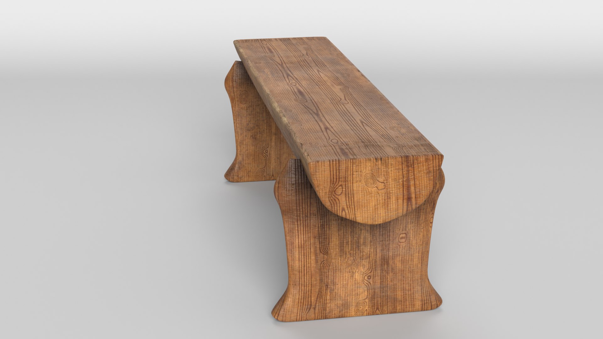 Wooden Log Bench 3D Model - TurboSquid 1654686