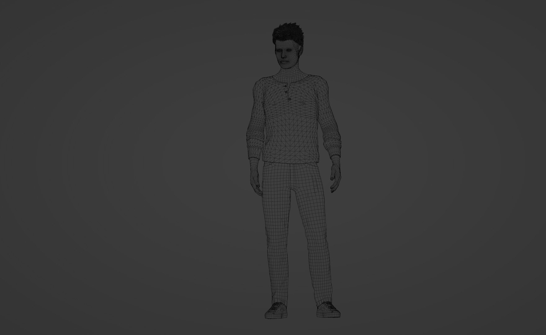 3D Model Realistic 3D Model Of An Angry Handsome Young Man - TurboSquid ...