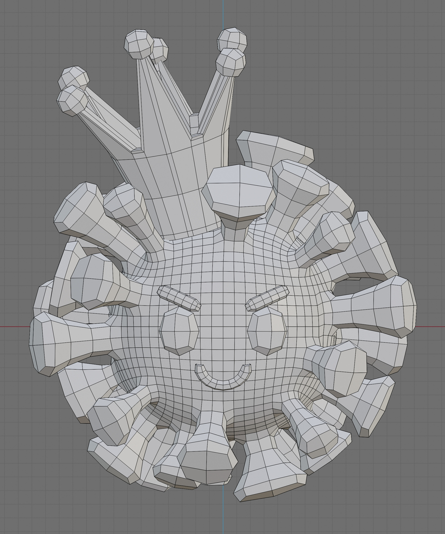 Stylized 3D Model Of SARS-CoV-2 Virus Funny Coronavirus Character Cute ...