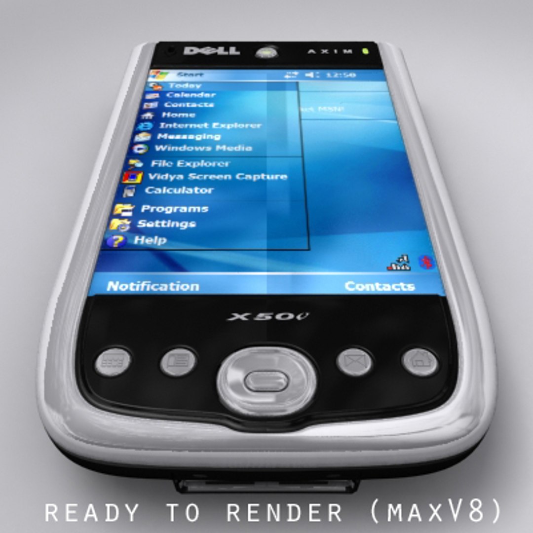 dell axim x50v pda 3d model