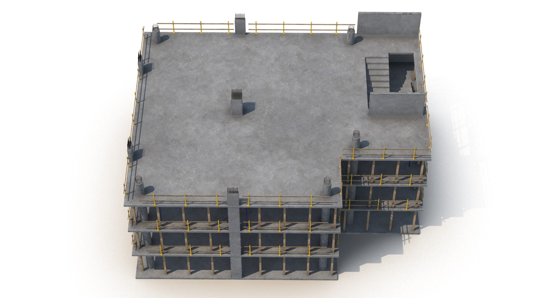 Construction Concrete Builded 3d Model