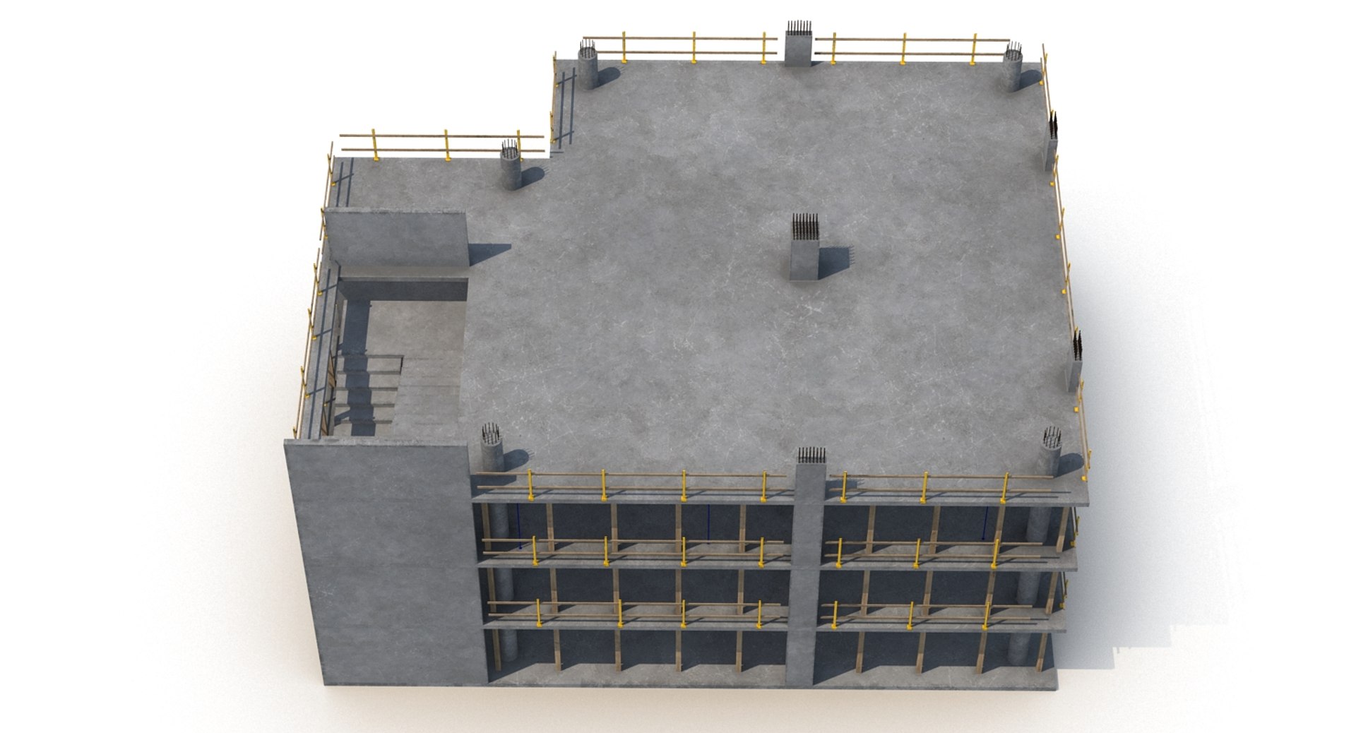 Construction Concrete Builded 3d Model