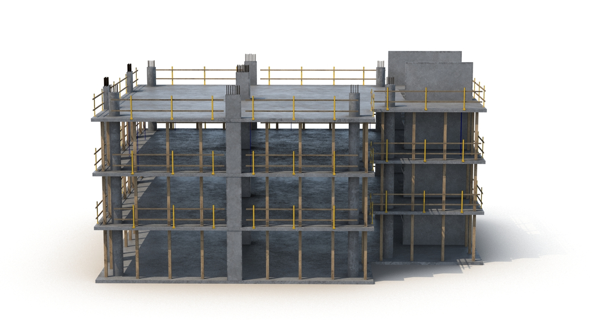 Construction Concrete Builded 3d Model