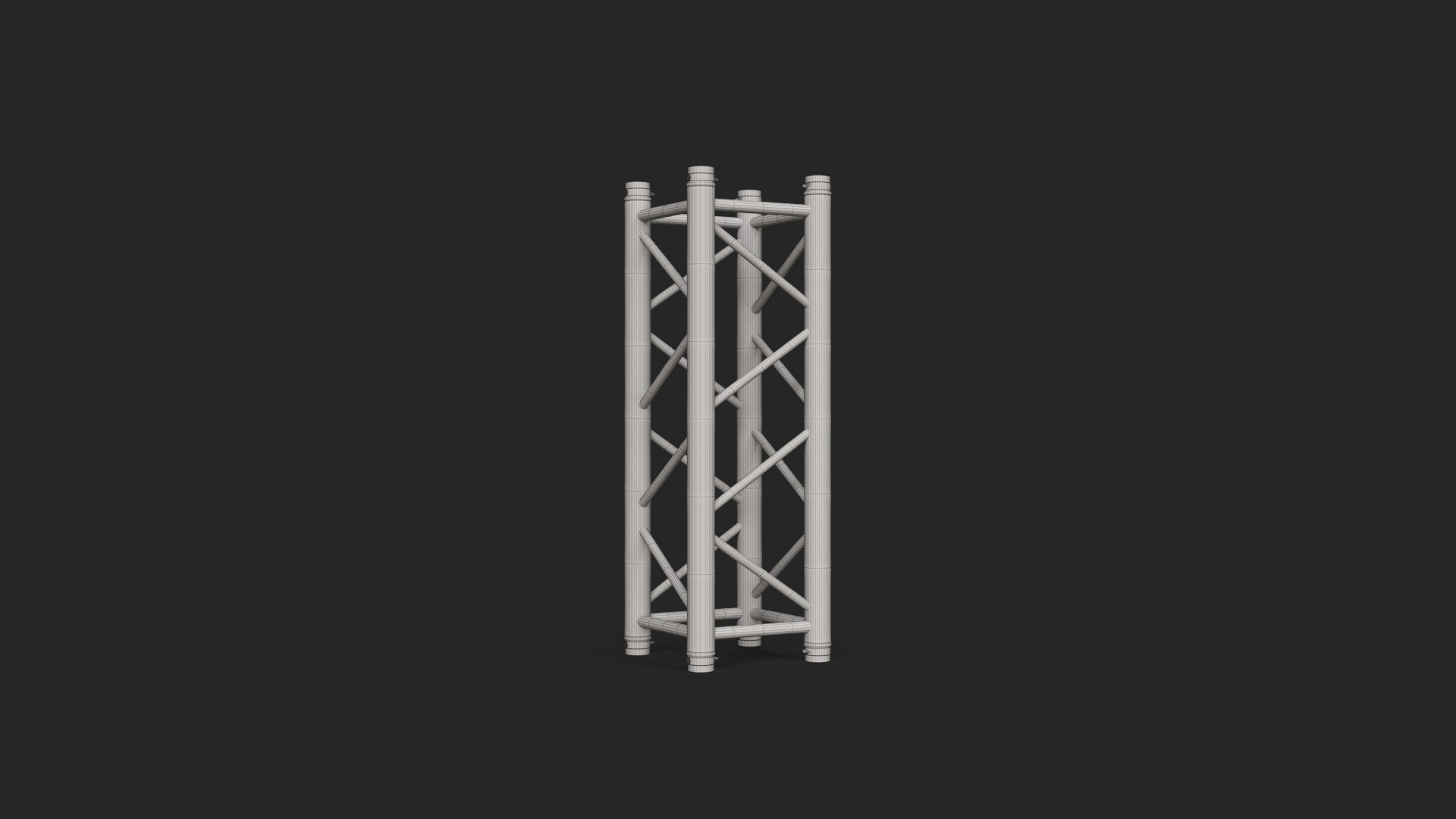 Square Truss Straight A 3D Model - TurboSquid 2041797