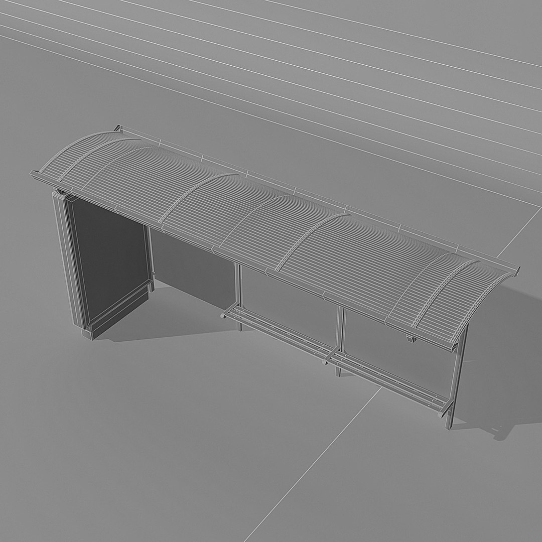 Bus Stop Moscow 3d Model