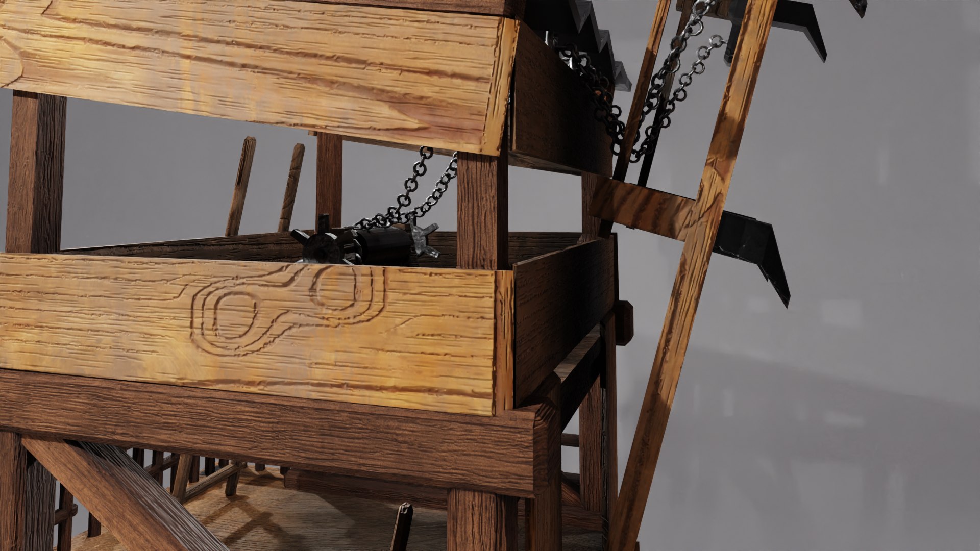 Low Poly Siege Tower With 4K Textures 3D Model - TurboSquid 2183060