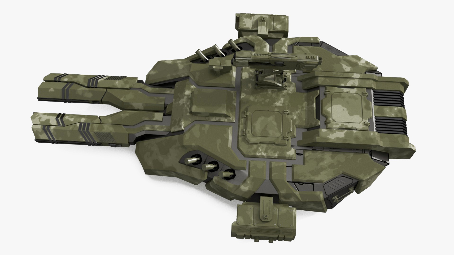 3D Futuristic Turret Green - TurboSquid 2279904