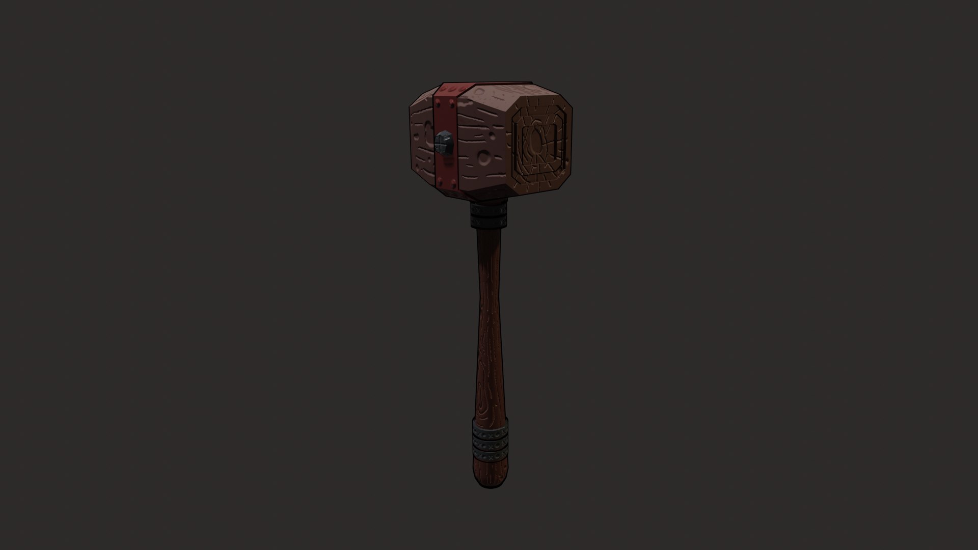 3D 3D MEDIEVAL WOODEN MALLET - TurboSquid 2203887