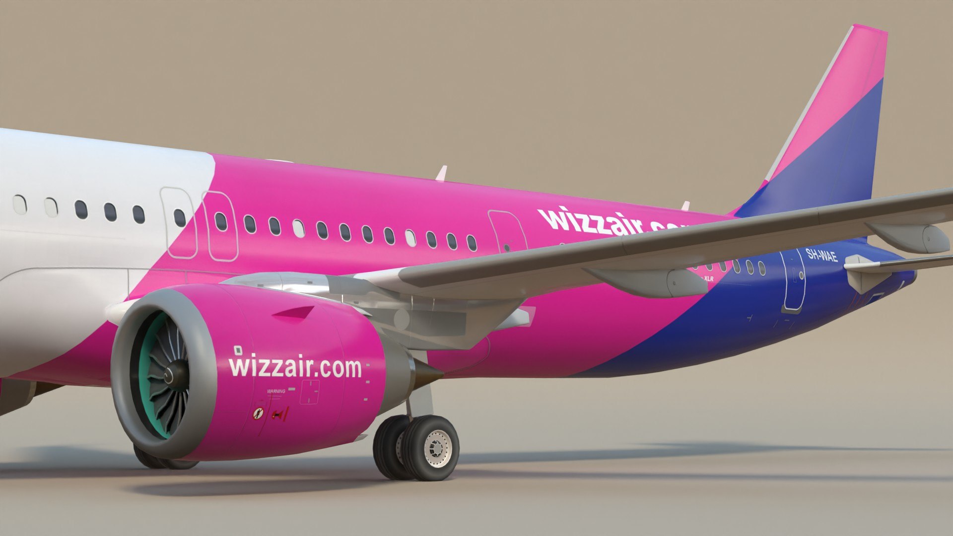 3D Model WizzAir A321 XLR SC - TurboSquid 2281153