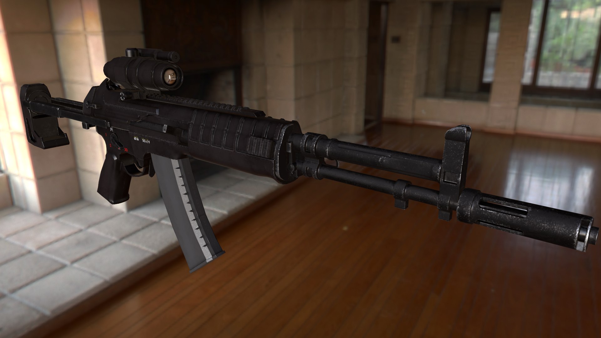 3d Model Russian Modern Weapon Aek