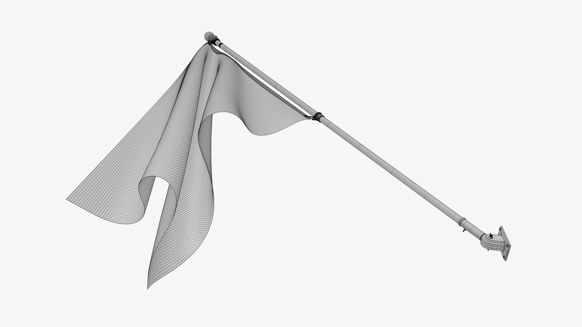 3D Flag Flagpole Outdoor Model - TurboSquid 1698156