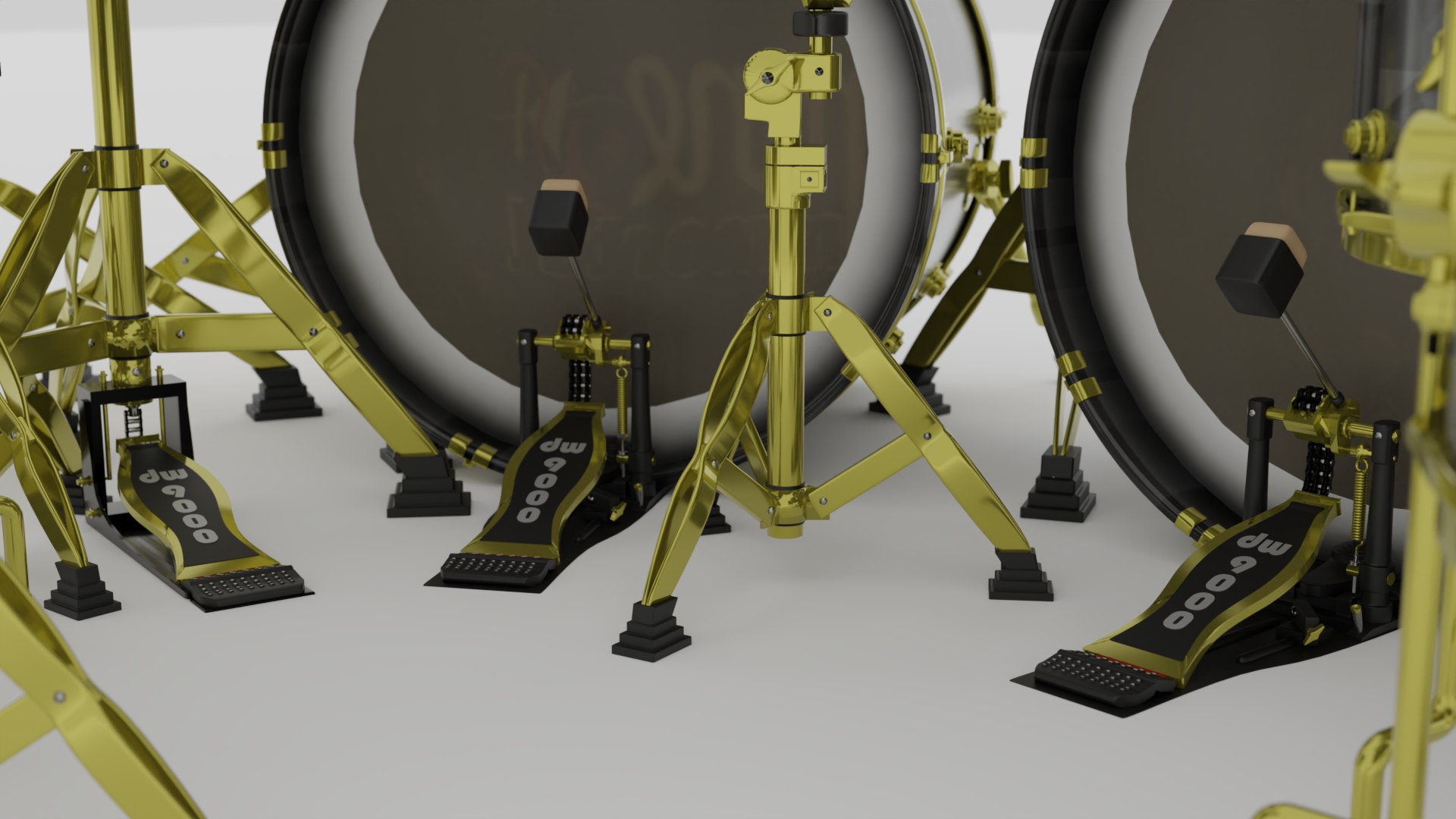 3D Drumset Double Bass DW DRUM Model - TurboSquid 1867284