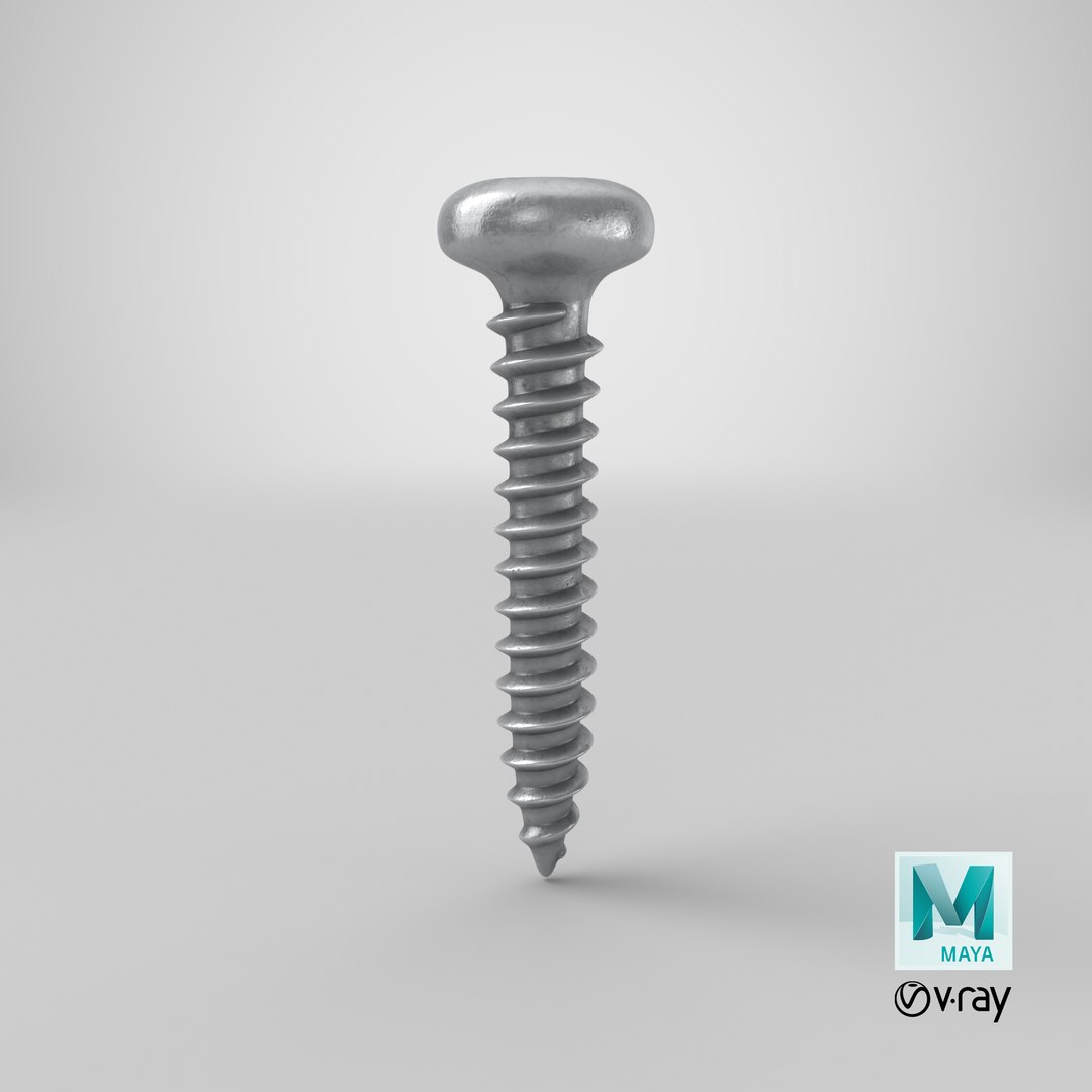 3D Sheet Metal Screw Model - TurboSquid 1588304