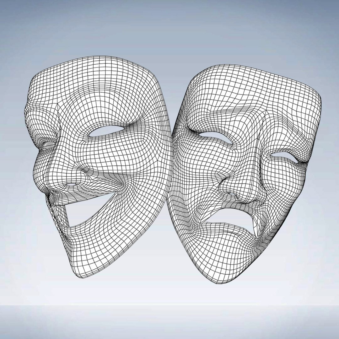 Theater Mask Obj