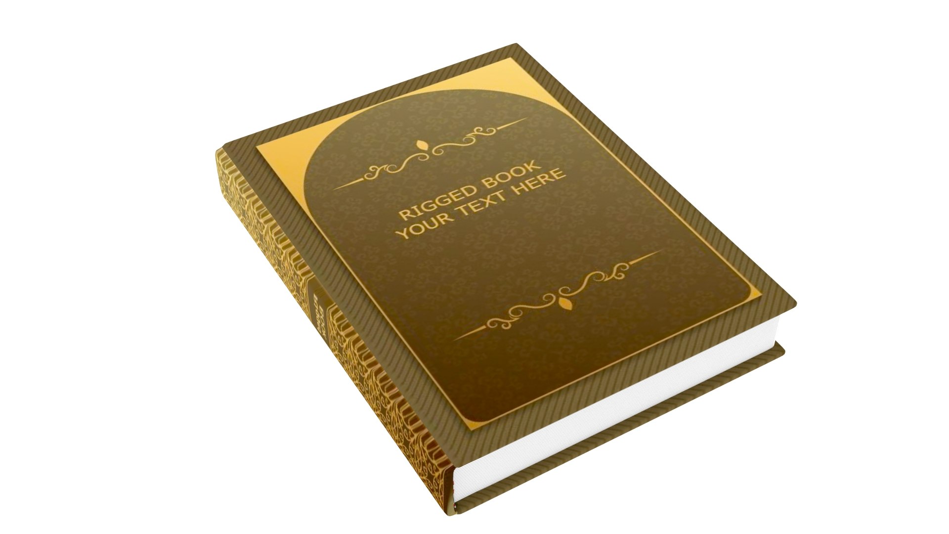 Brown Cover Rigged Book Model - TurboSquid 2065095