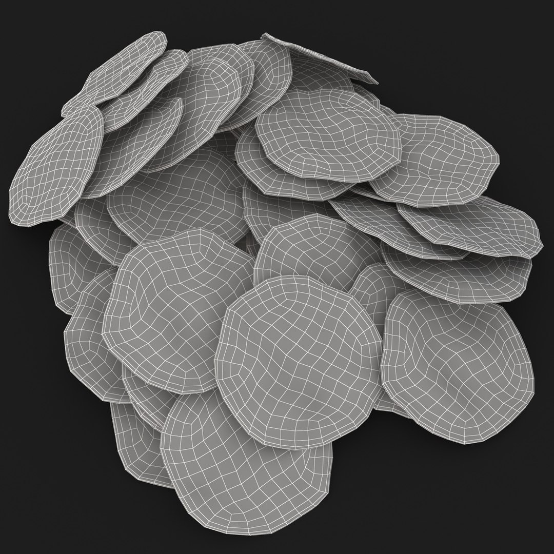 realistic potato chip 4 3d model