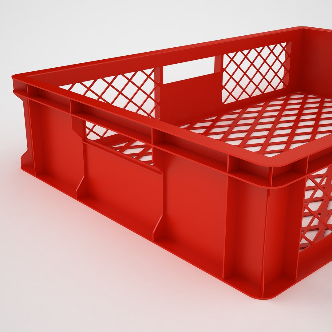 Plastic Crate 3d Model