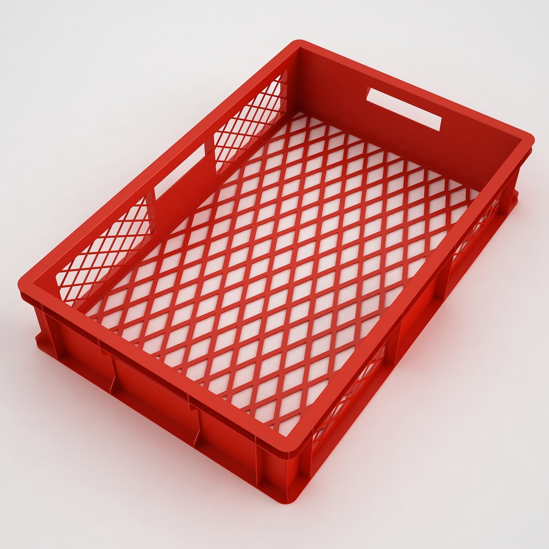 Plastic Crate 3d Model