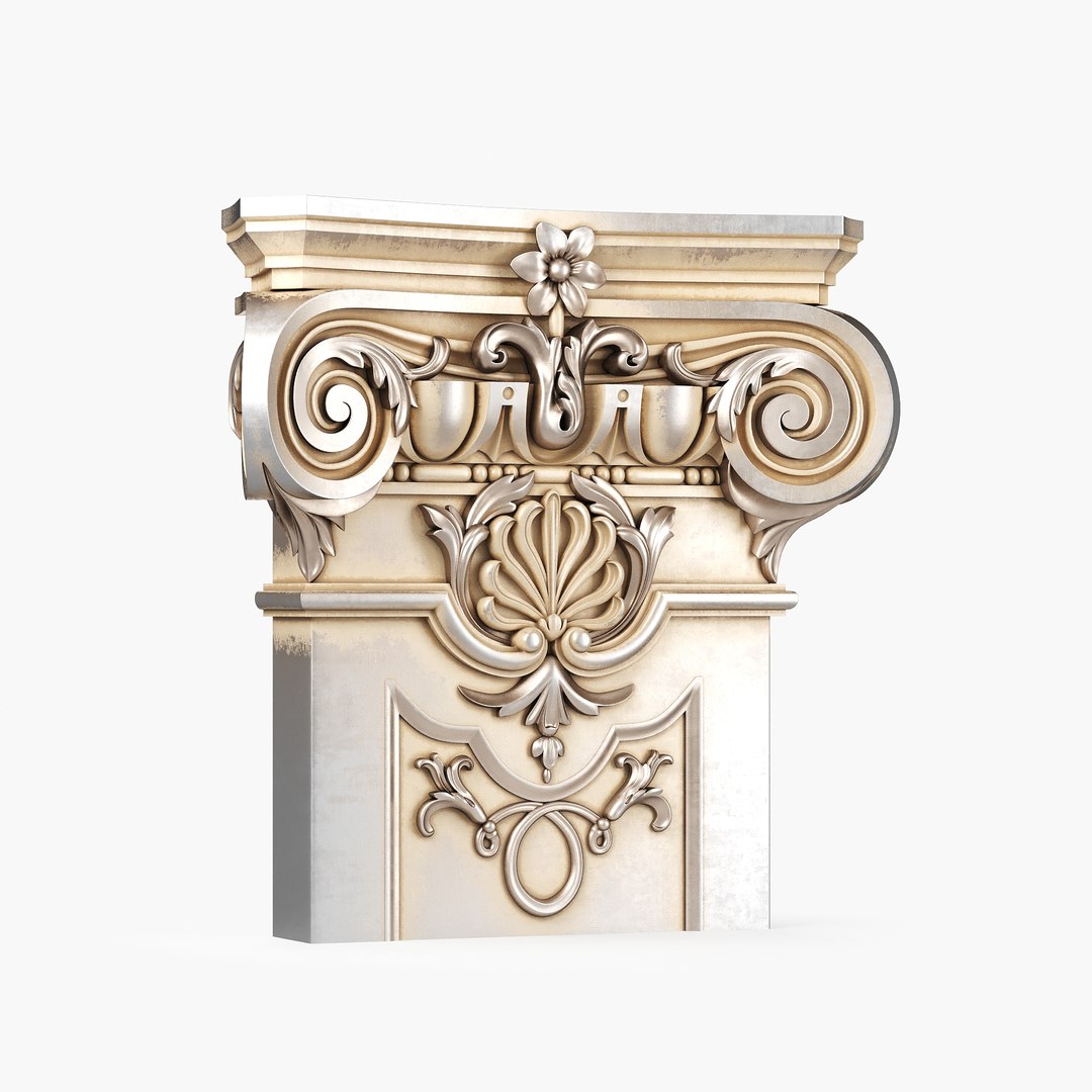 Carved Column Capital Model - TurboSquid 1778673