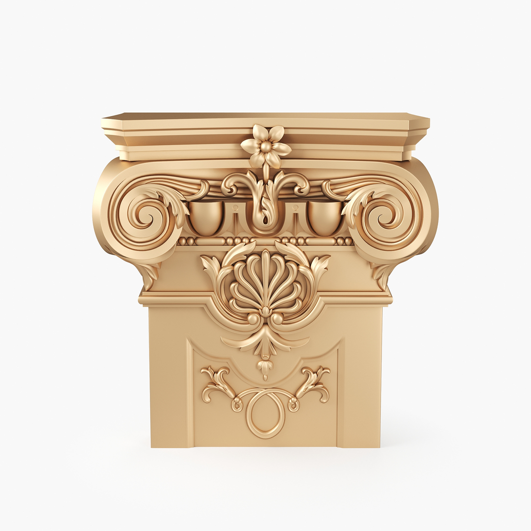 Carved Column Capital Model - TurboSquid 1778673