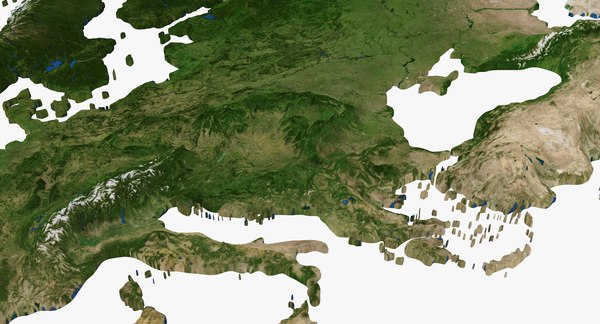 유라시아 대륙지도 3D 모델 - TurboSquid 1463608