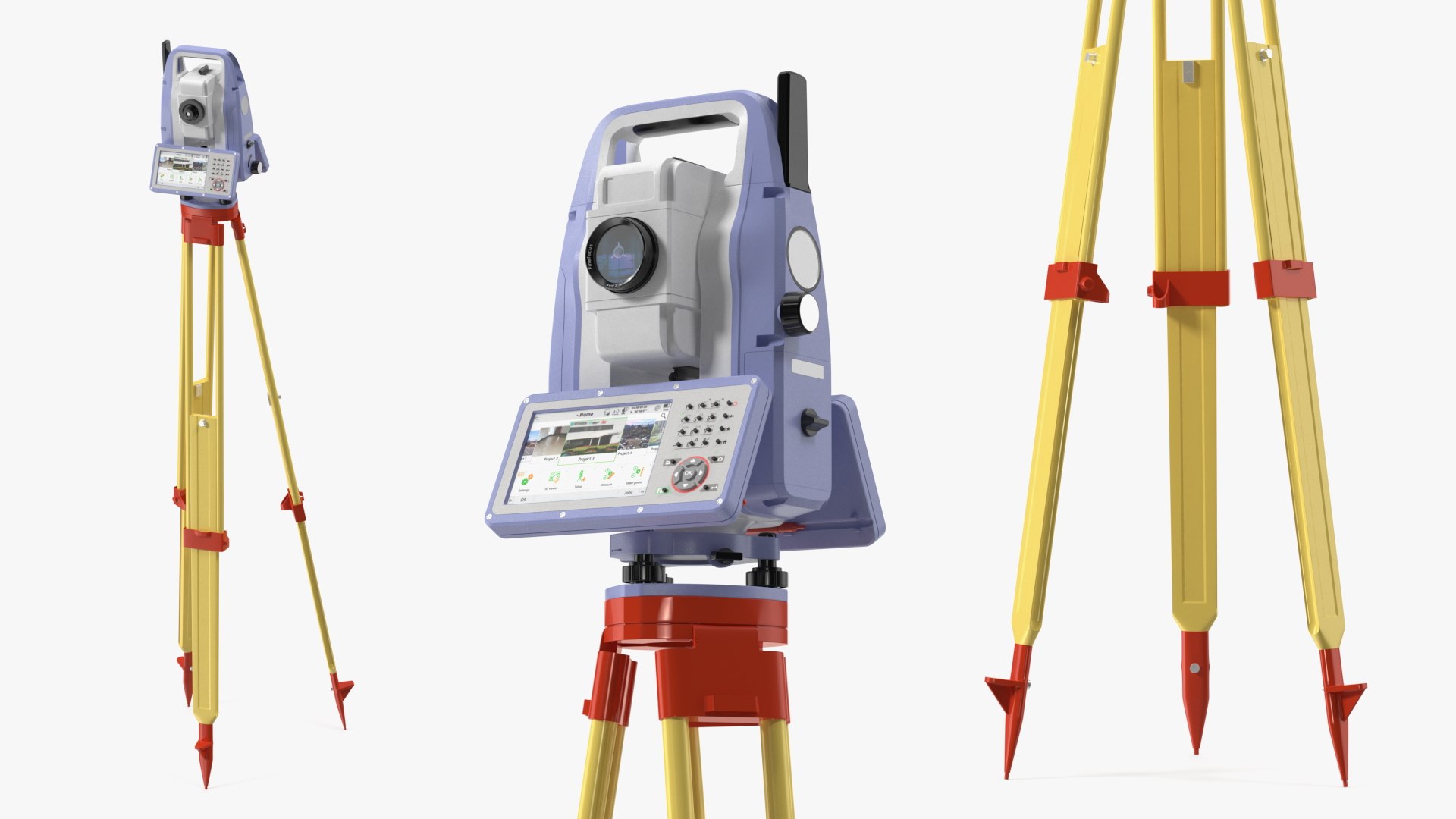 Digital Electronic Theodolite Surveying Instrument With Tripod 3D Model ...