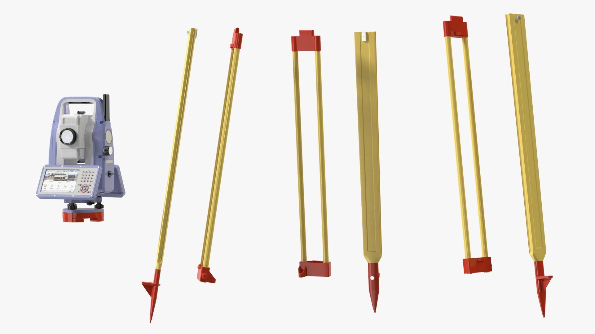 Digital Electronic Theodolite Surveying Instrument With Tripod 3D Model ...