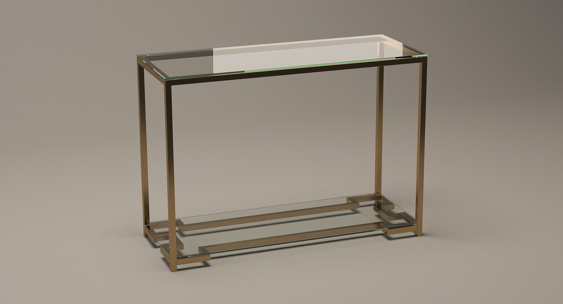 3D Rectangle Console Table Metal - TurboSquid 1393229