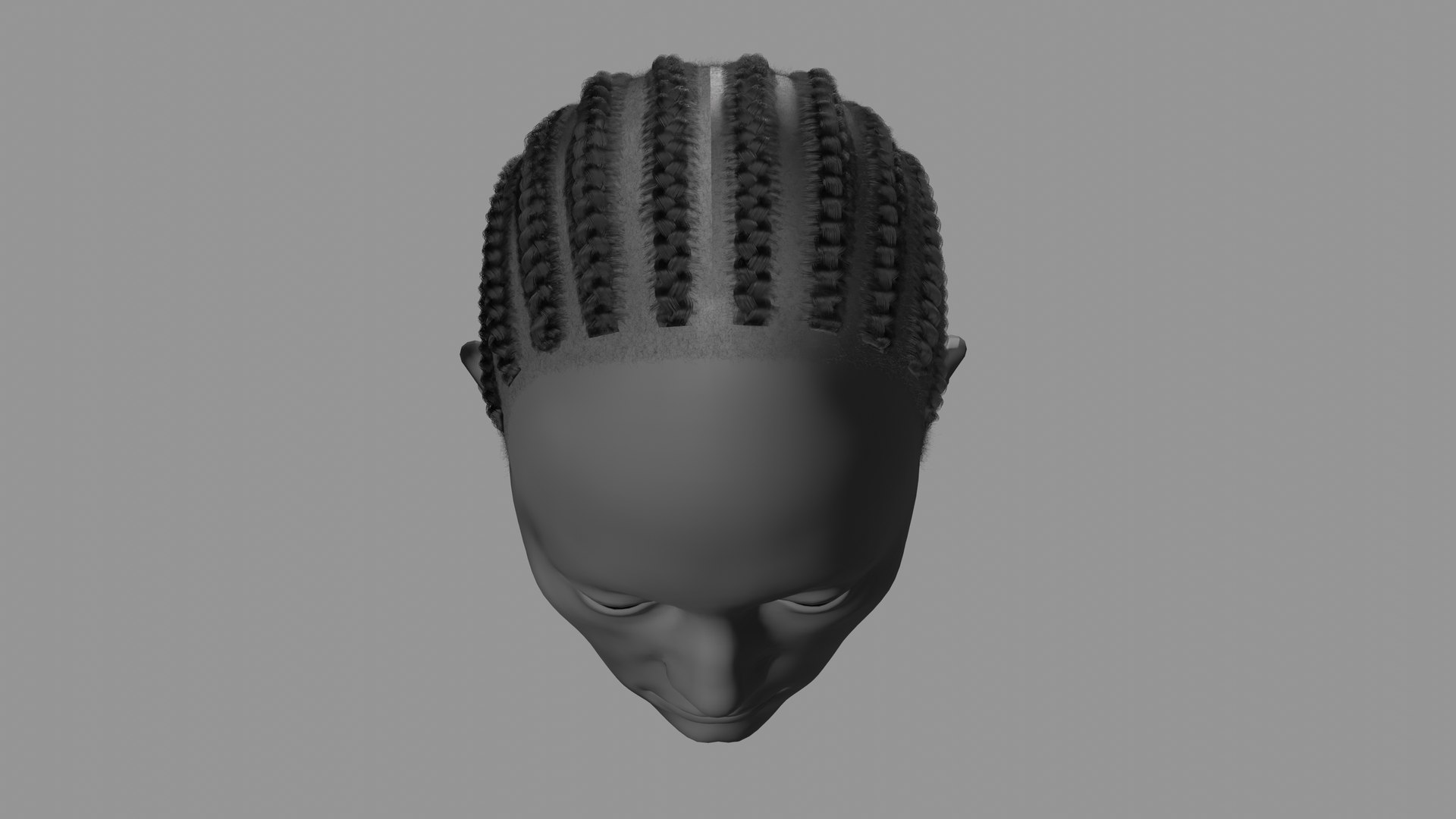 3D CornrowHair Real-time Blender Hair System Model - TurboSquid 2397311