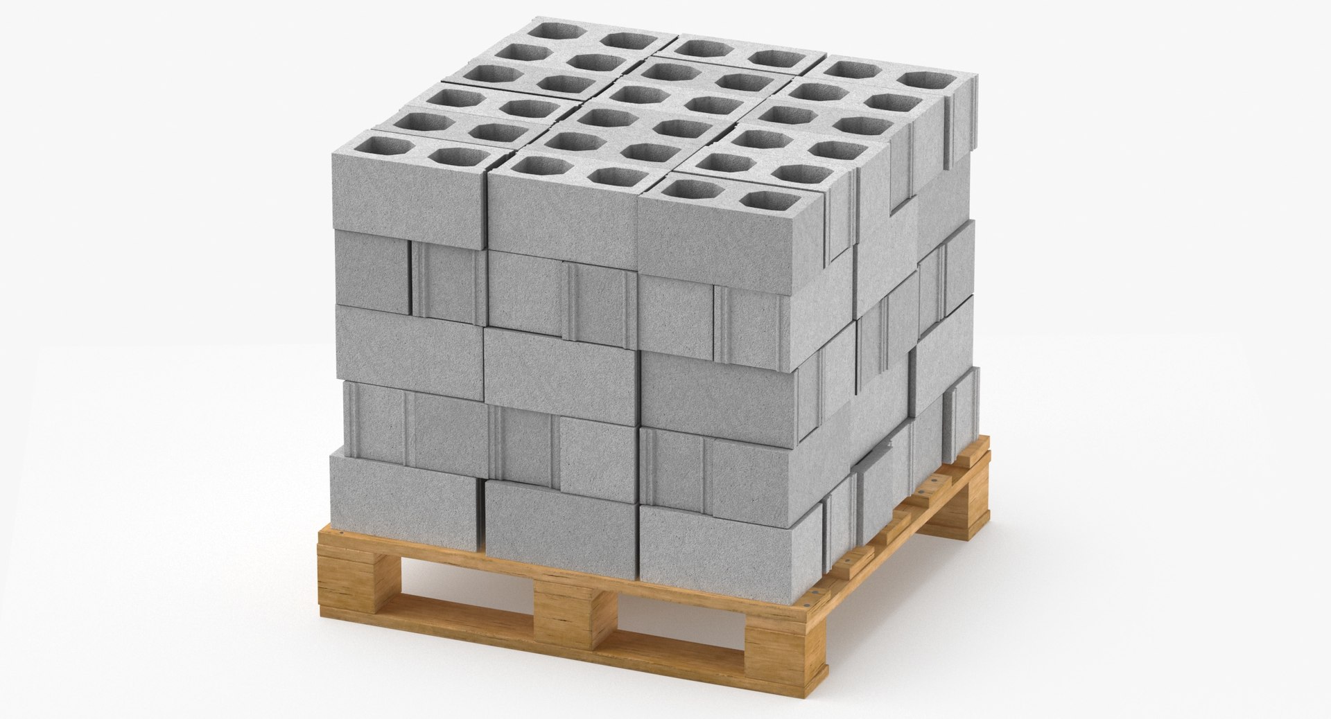 3D Model Cargo Cinder Blocks Unsecured And Secured - TurboSquid 1975644