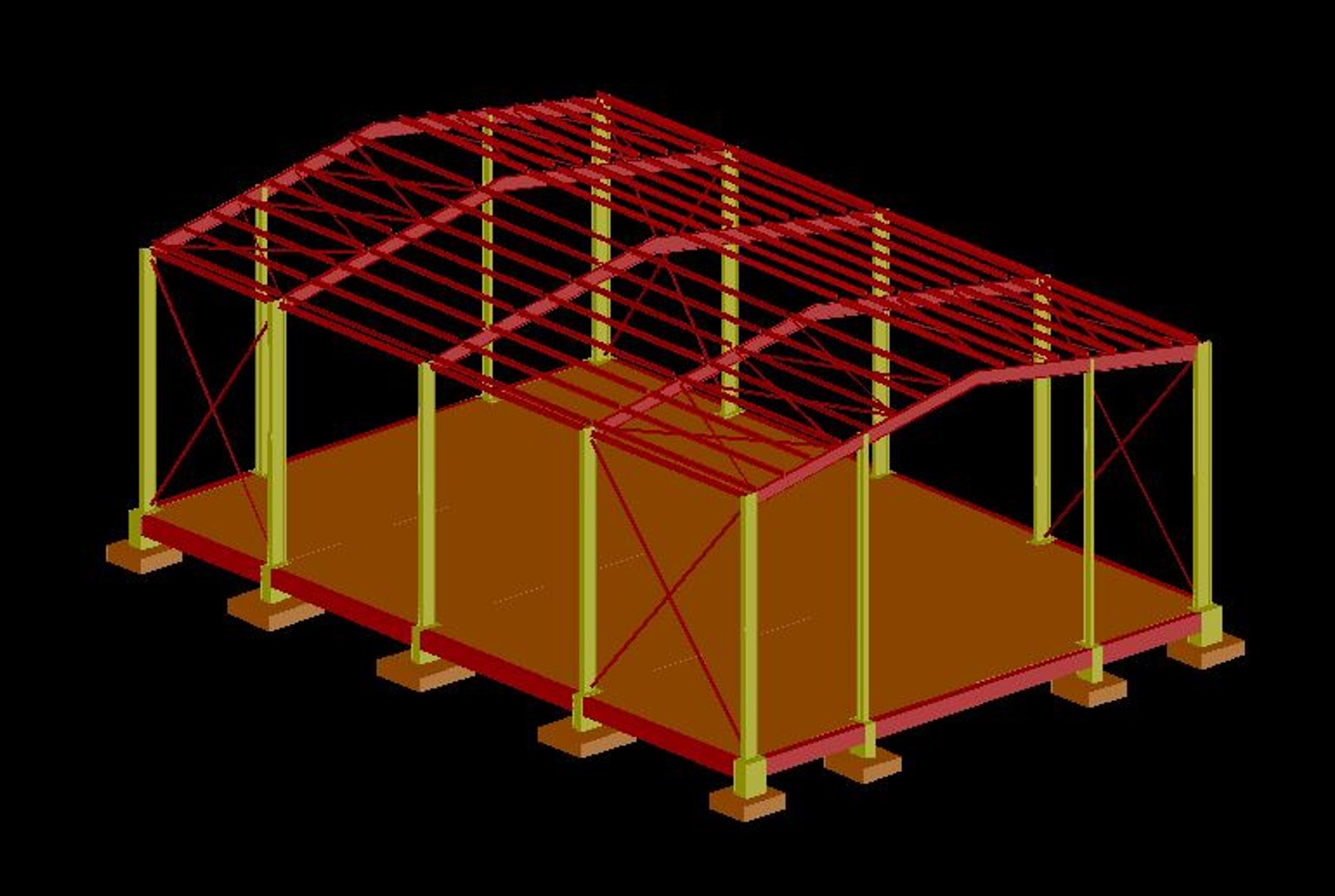 Warehouse G steel structure 3D model - TurboSquid 2168139
