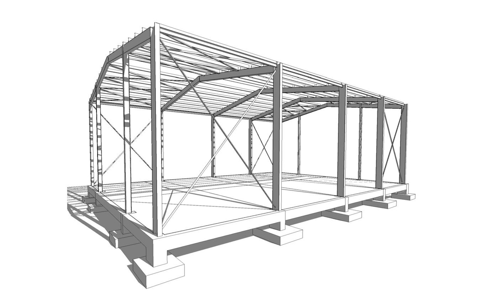 Warehouse G steel structure 3D model - TurboSquid 2168139