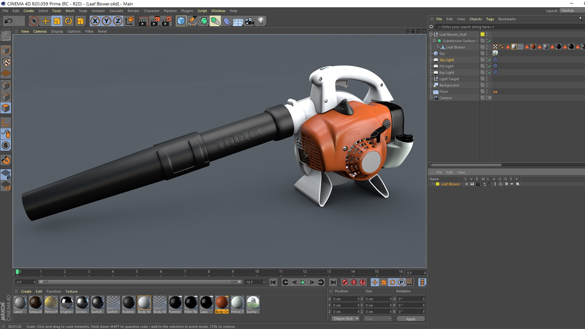Leaf blower 3D - TurboSquid 1549681