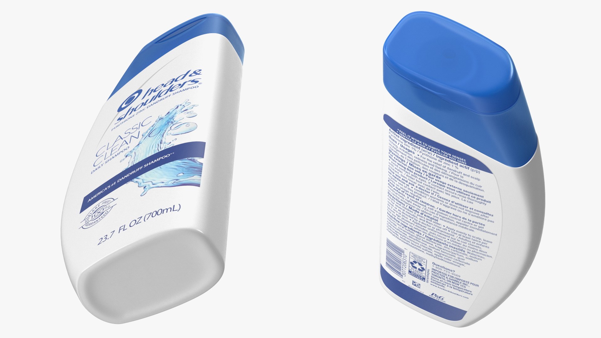 Head And Shoulders Classic Clean Shampoo Bottle 3D - TurboSquid 2172257