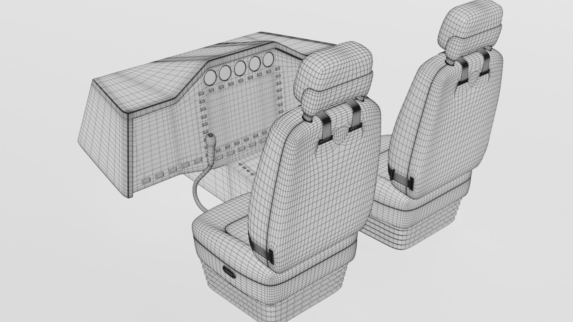 3D Aircraft Cockpit - TurboSquid 1775365