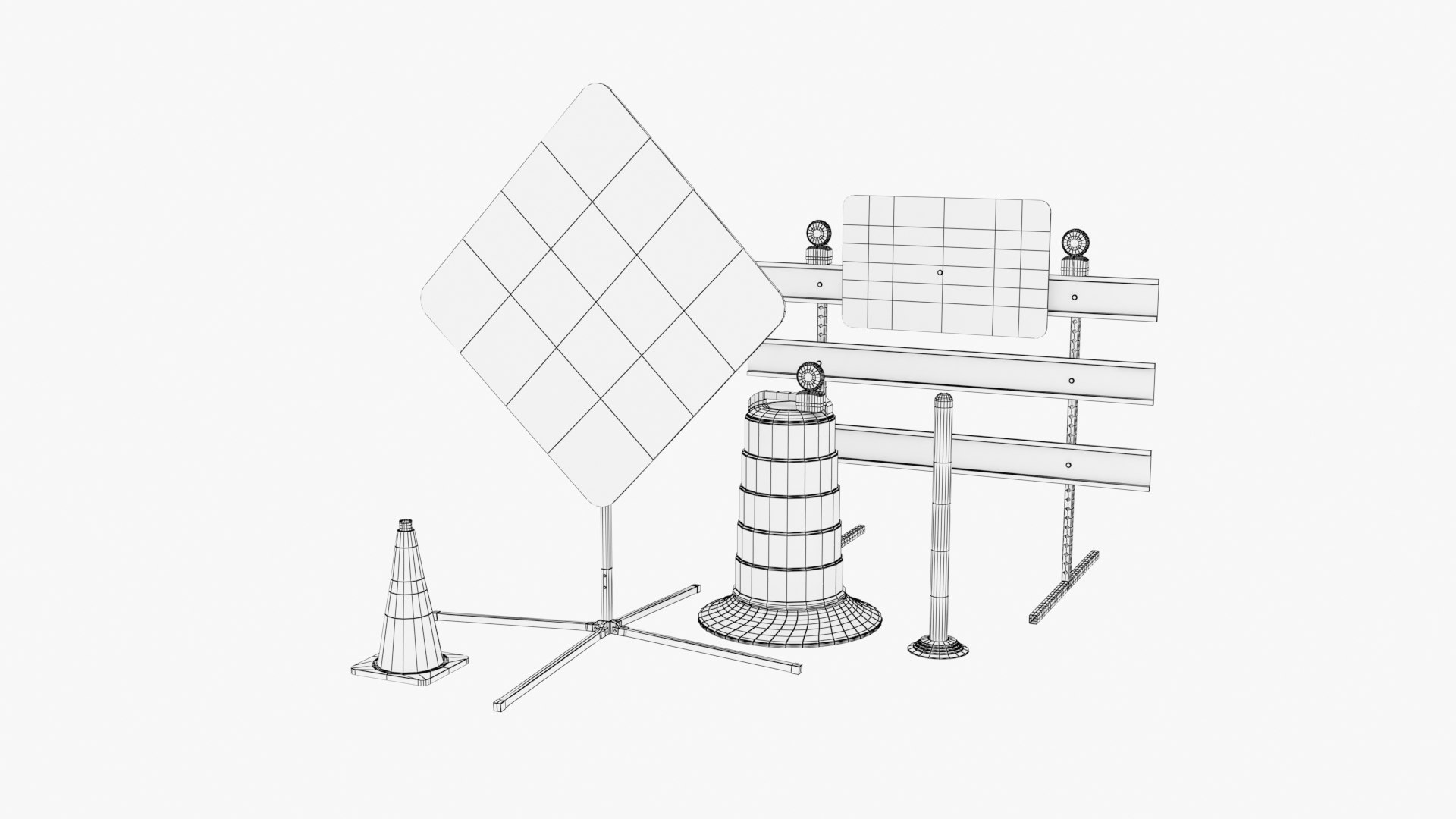 Road Construction 1 3D Model - TurboSquid 1579341