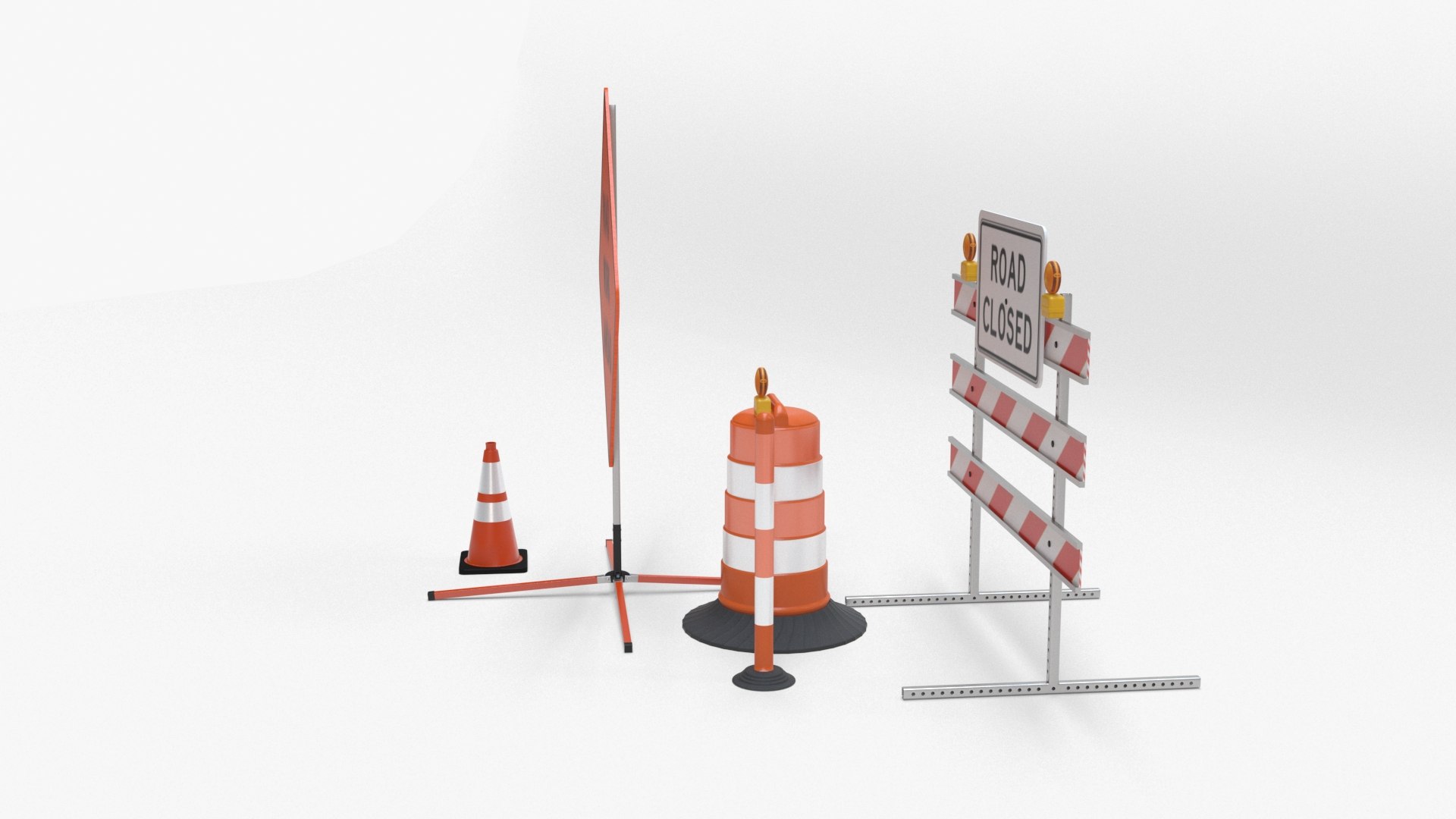Road Construction 1 3D Model - TurboSquid 1579341