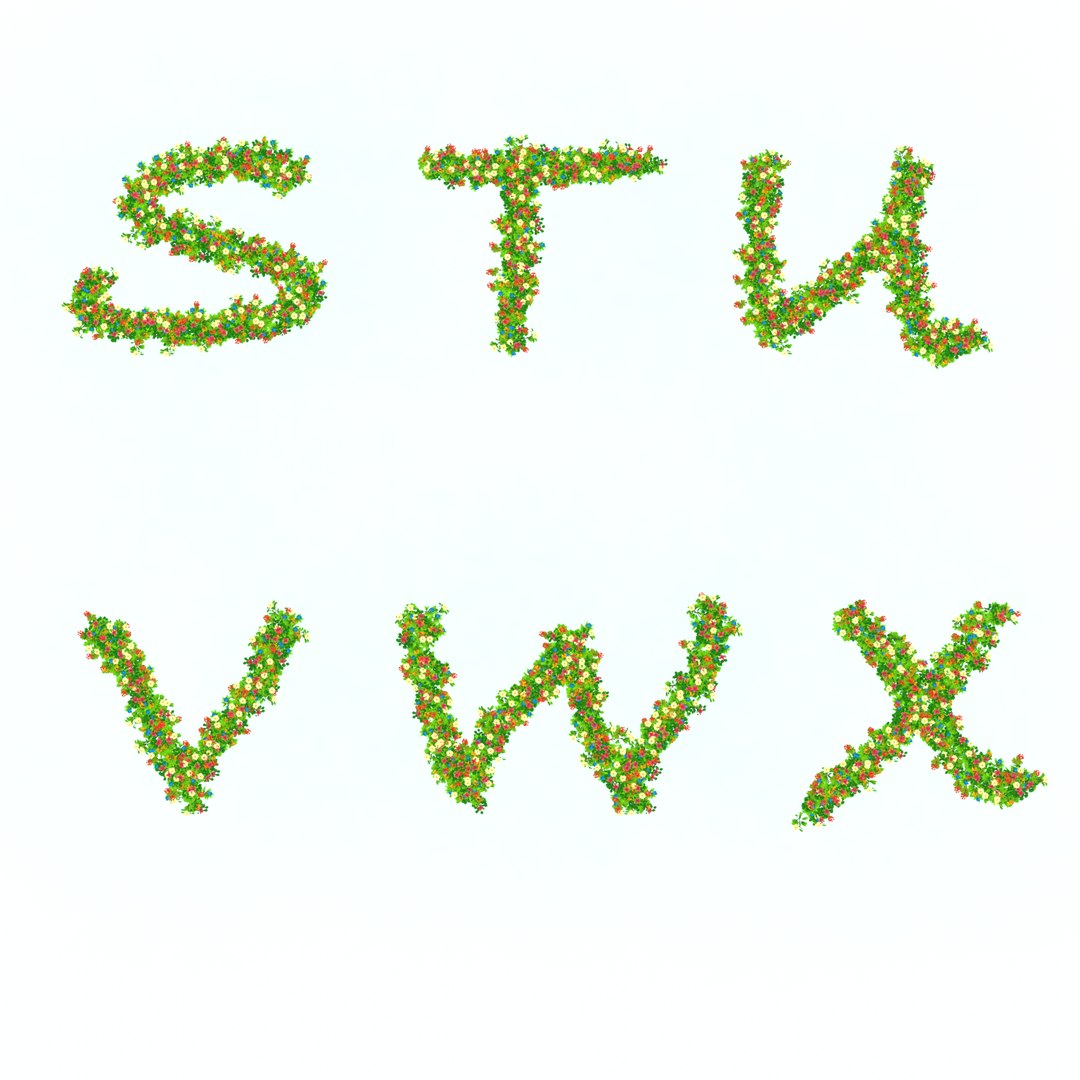 STUVWX LETTERS 3D Model - TurboSquid 1891876