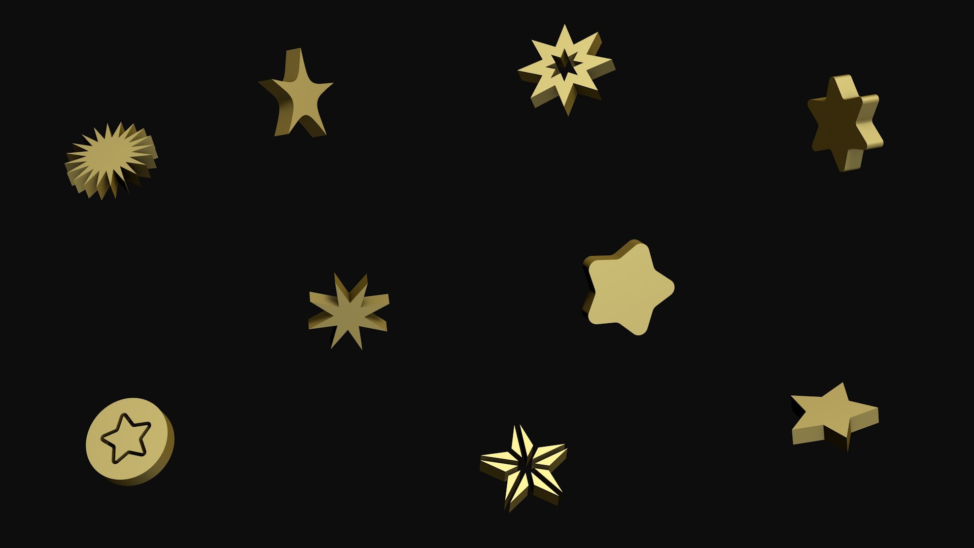 Icons Of Different Stars 3D Model - TurboSquid 2226577
